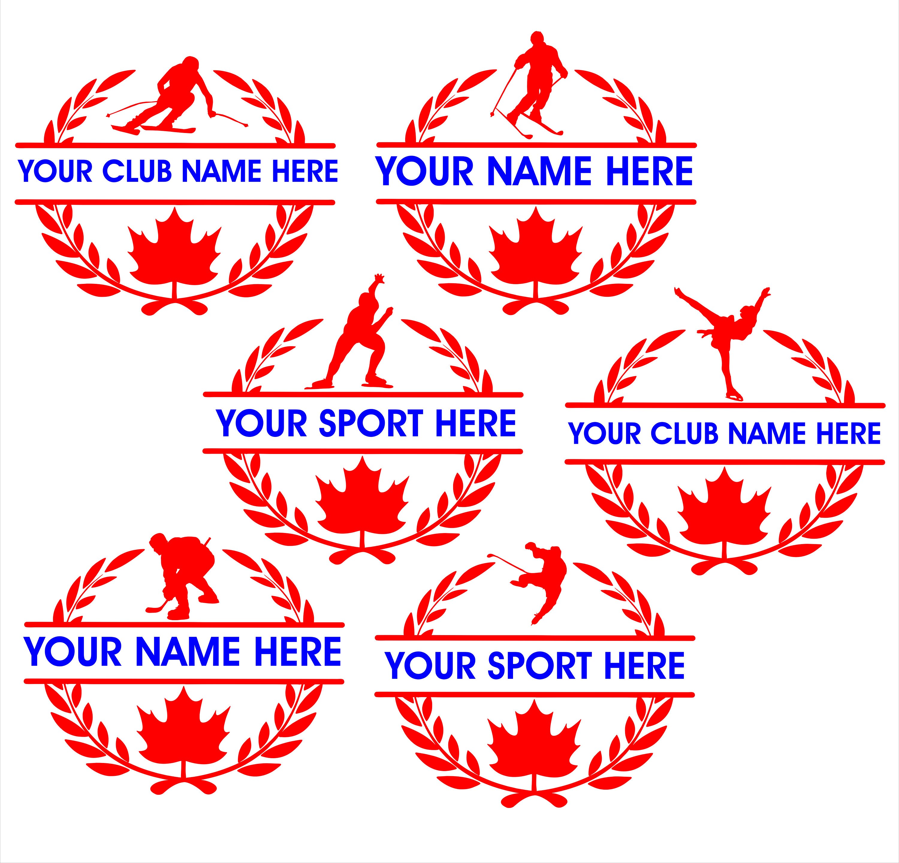 Canada Winter Sports Clip Art Dxf Svg Png Eps Jpg for - Etsy