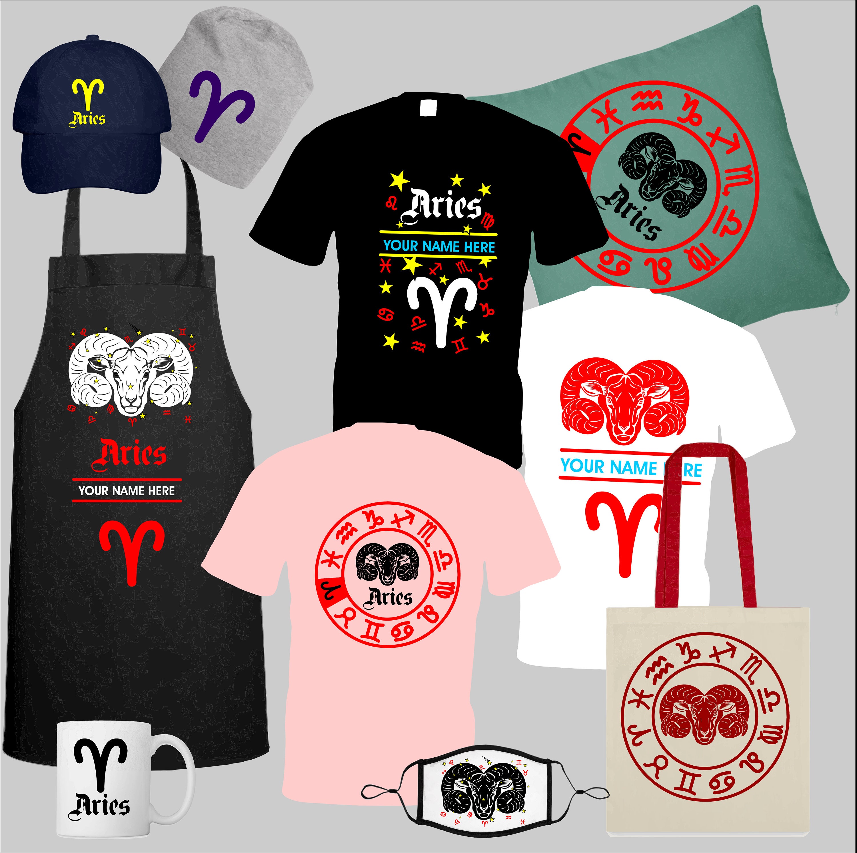 Zodiac Sign Aries Clip Art Dxf Svg, Png,eps, Jpg, for Shirt Design ...