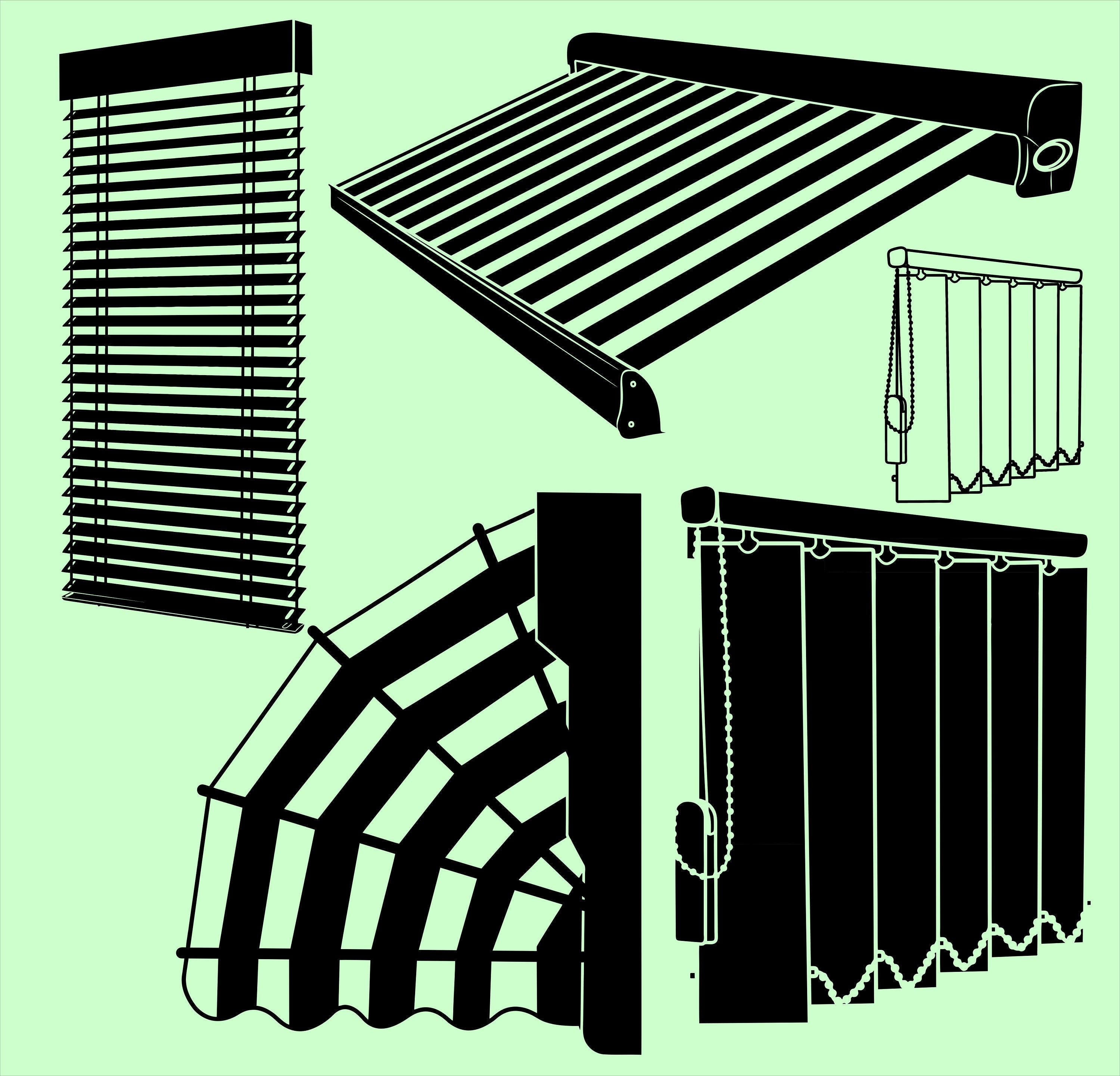 Blinds Curtains Clip Art Dxf Svg Png Eps Jpg for Cutting,shirt Design ...