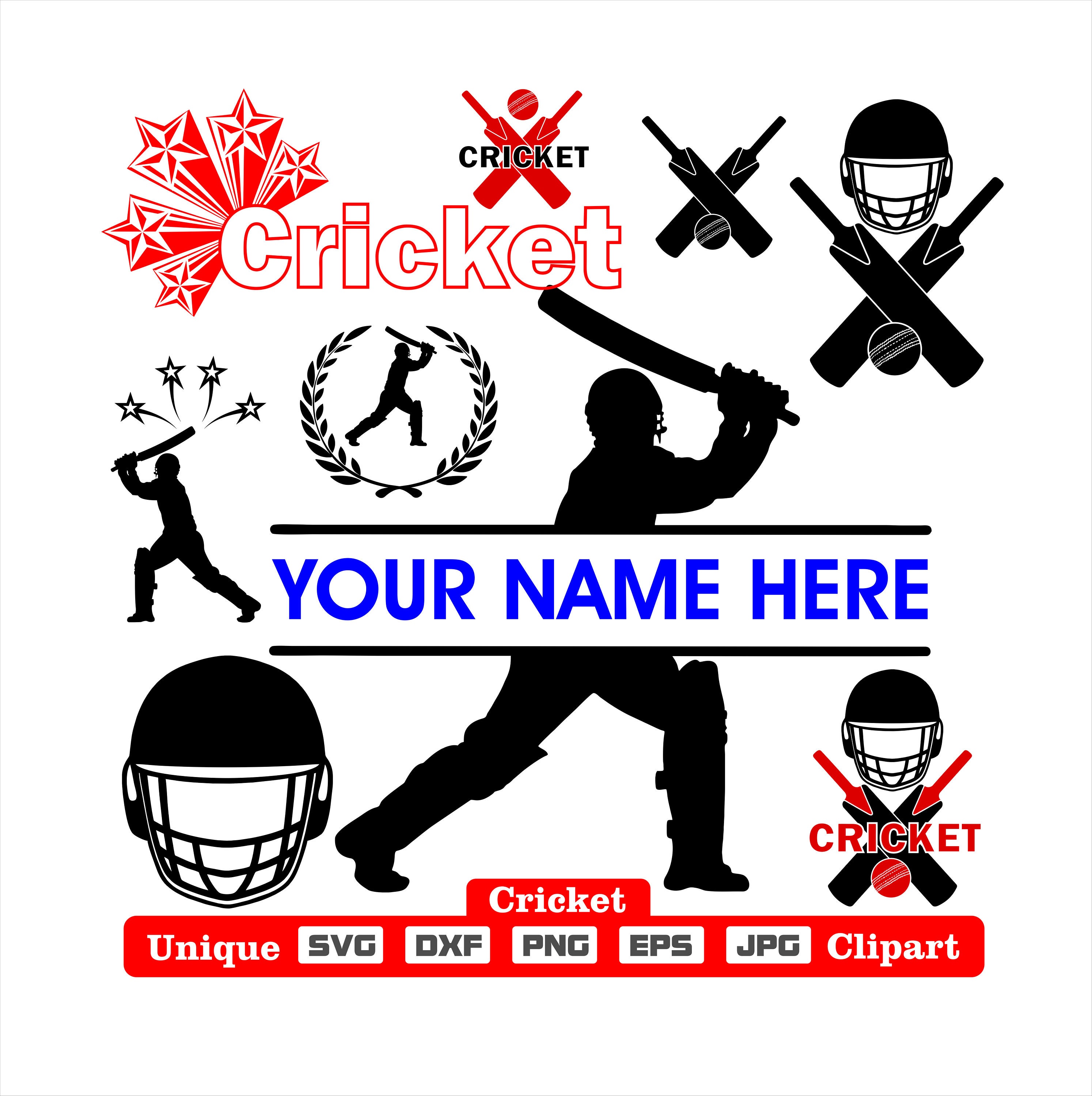 Cricket Clip Art Dxf Svg Png Eps Jpg for Cutting, Clothing Imprint ...