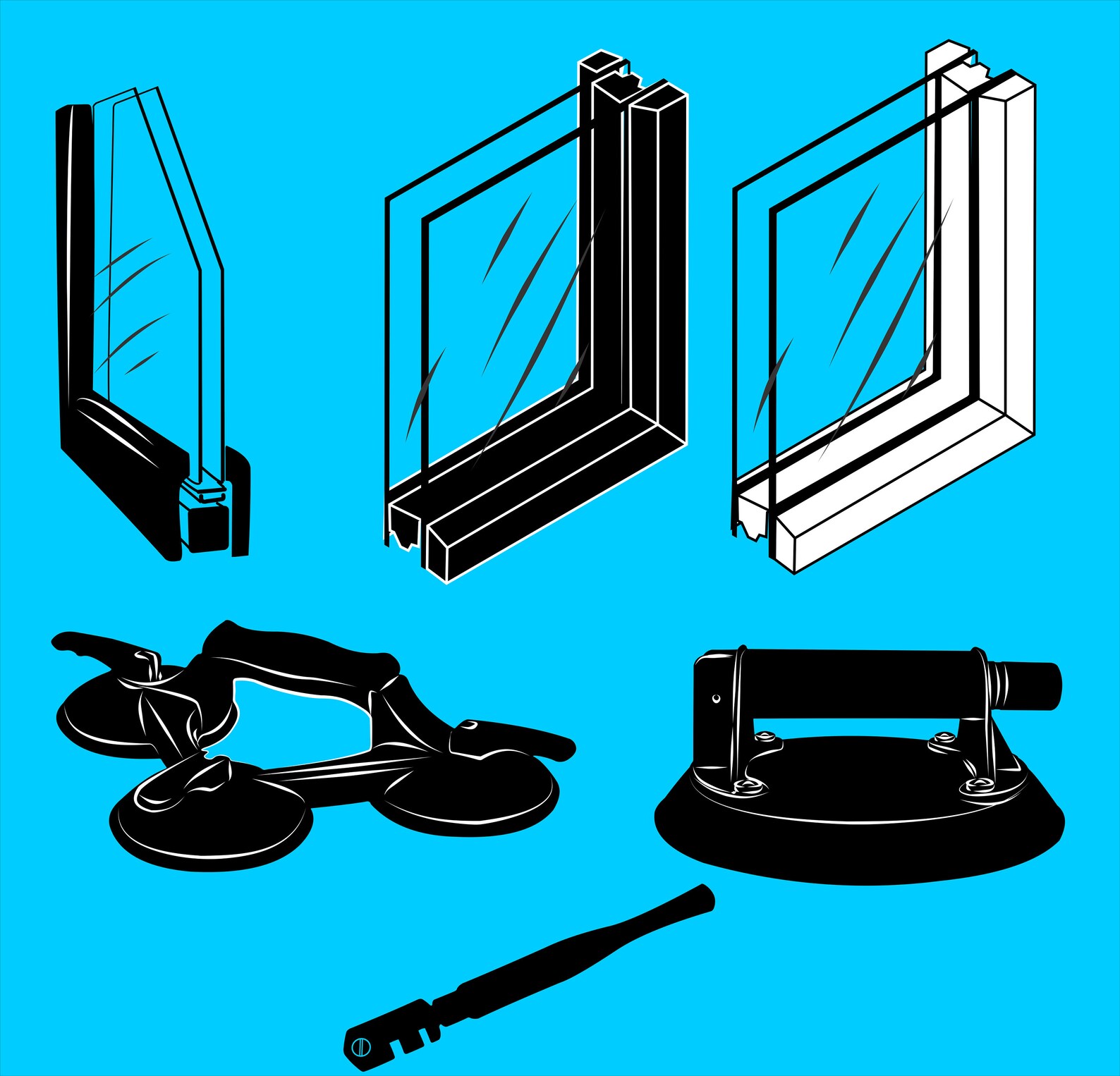 Unique Glaziers Artwork as Dxf-svg-png-eps-jpg for Shop or Company Logo ...