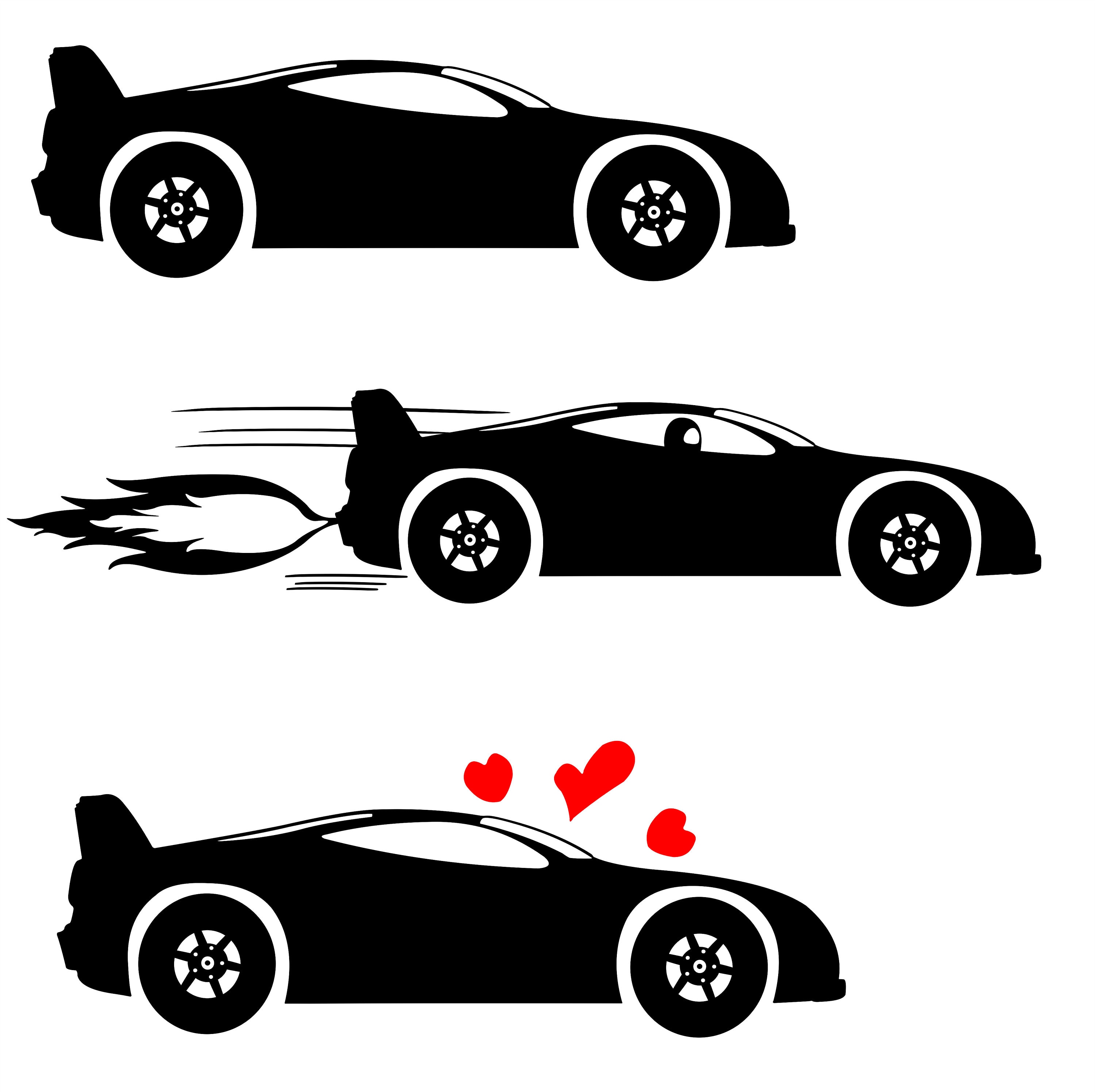 Unique Cuttable Designs Sport Car Dxf-svg-png-eps-jpg, Laser Cutting ...