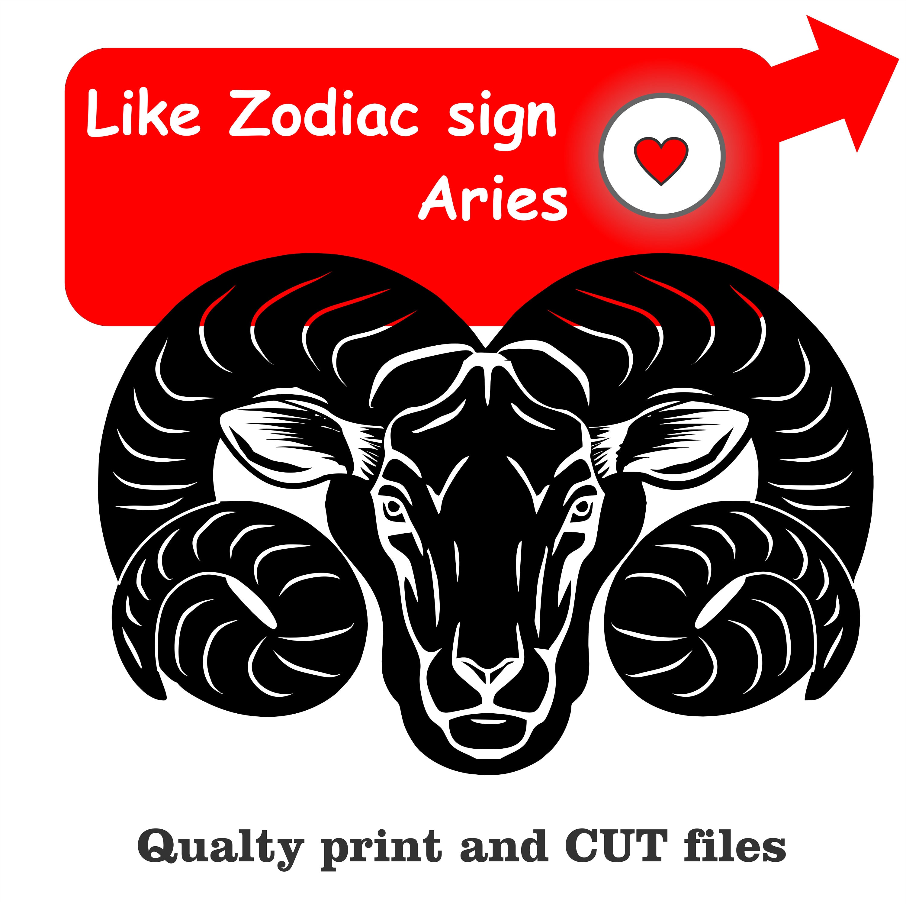 Zodiac Sign Aries Clip Art Dxf Svg, Png,eps, Jpg, for Shirt Design ...