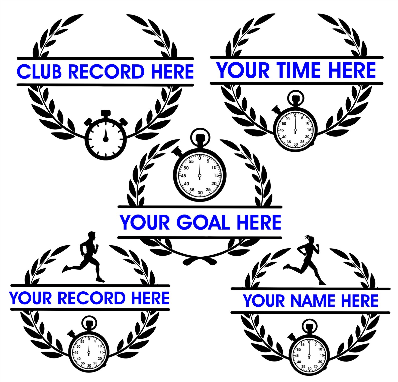 Stopwatch Timer Clip Art Dxf Svg Png Eps Jpg for Cutting,shirt Design ...