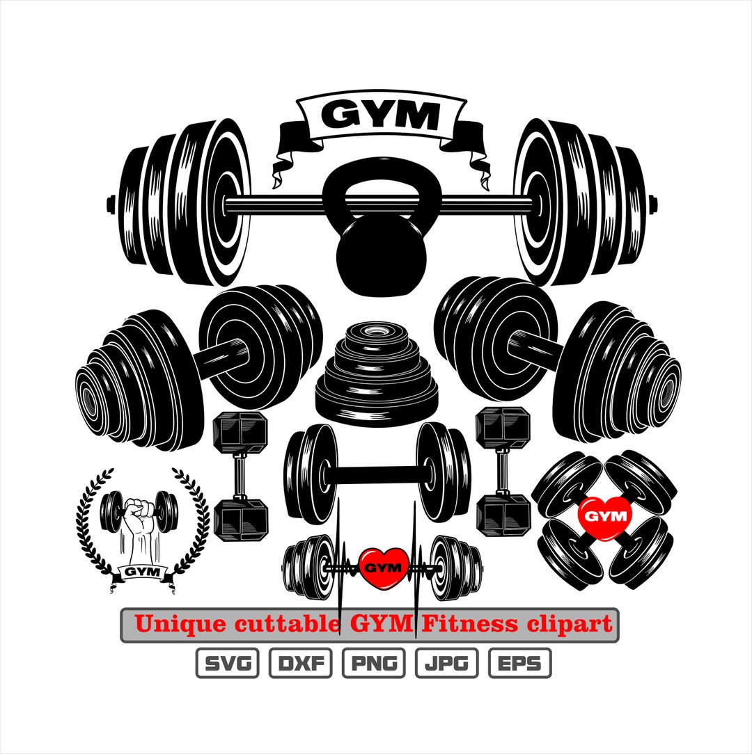 Unique Gym and Fitness Cutting Files. Files as Dxf-svg-png-eps-jpg ...