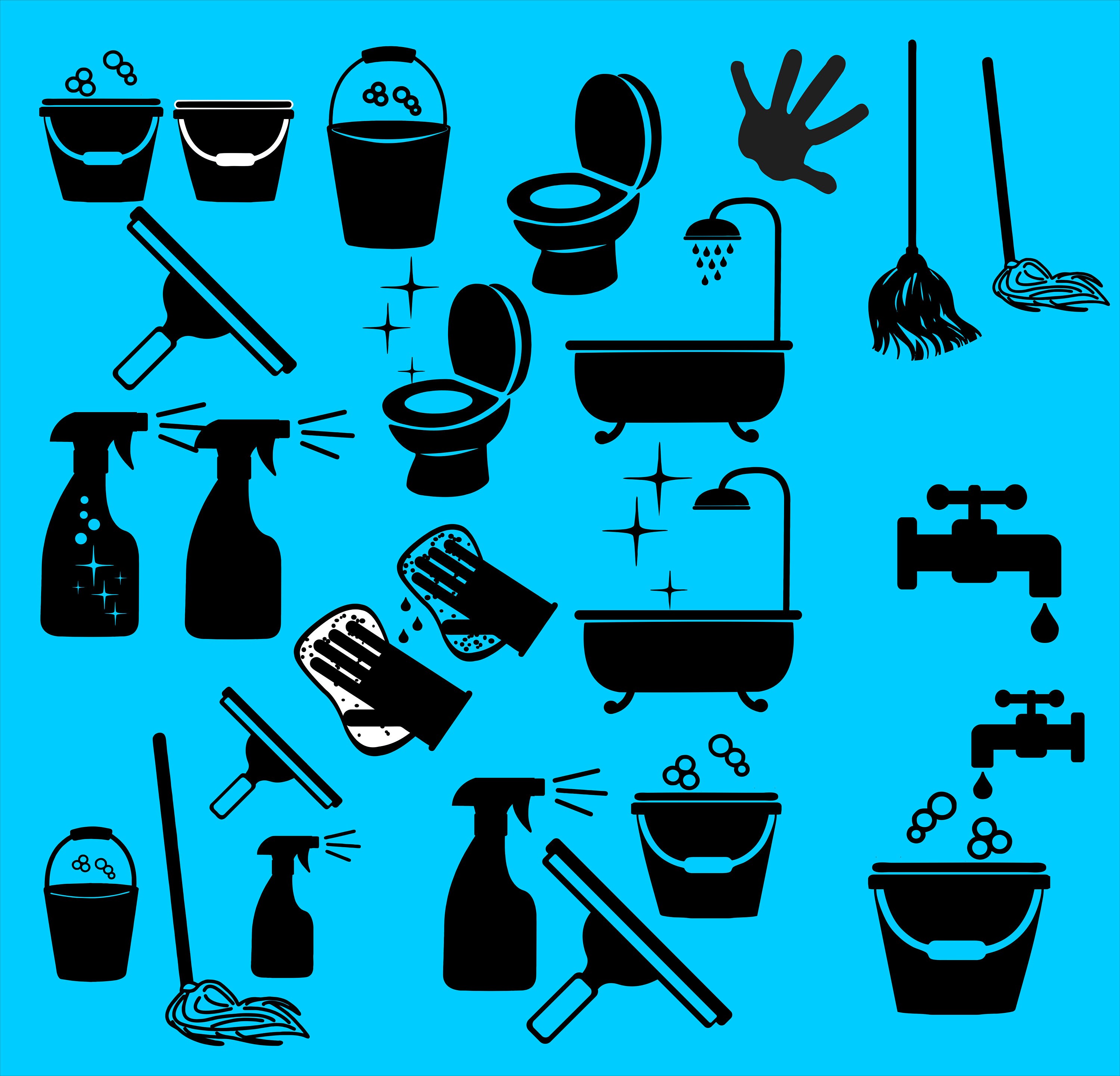 Unique Cleaning Company Artwork as Dxf-svg-png-eps-jpg Illustrations ...