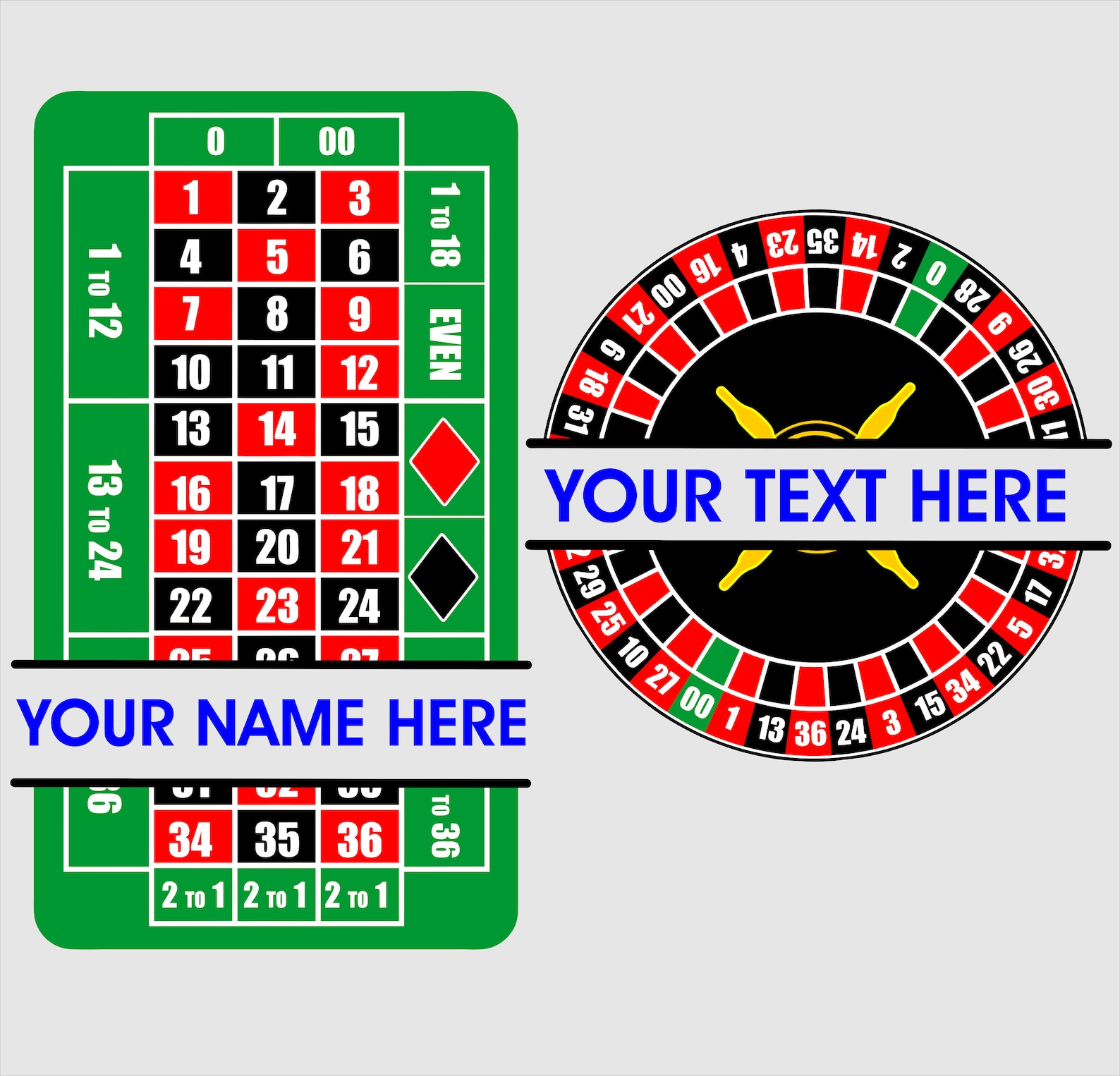 Casino Roulette Wheel and Tabel Clip Art Dxf Svg, Png,eps, Jpg, for ...