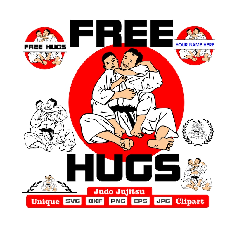 Unique Judo Jujitsu Artwork as Dxf-svg-png-eps-jpg Illustrations for ...