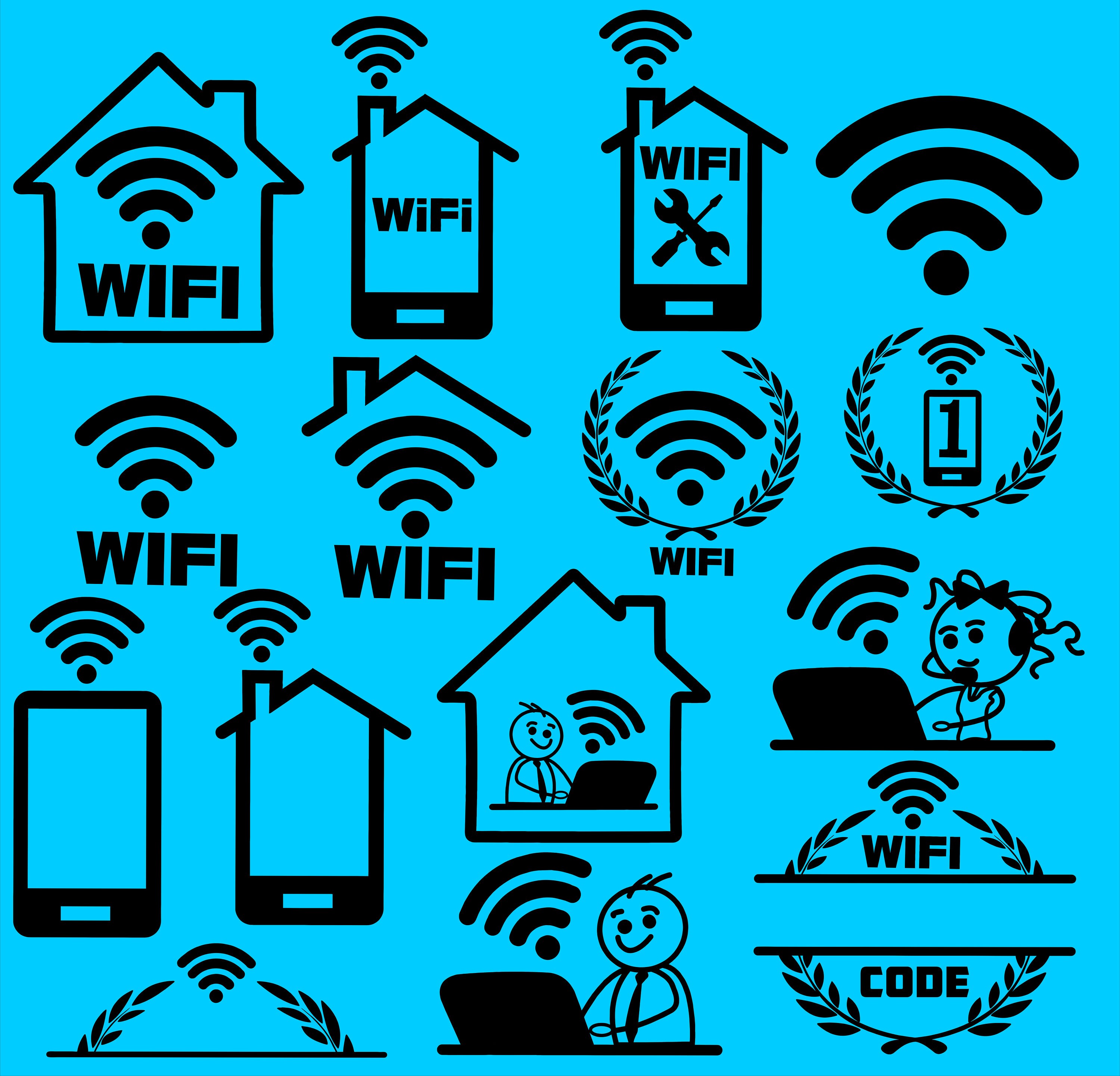 Unique Wifi Logo Clipart as Dxf-svg-png-eps-jpg Illustrations - Etsy Israel