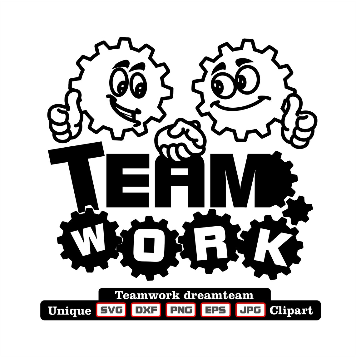 Unique Teamwork and Dreamwork Clipart as Dxf-svg-png-eps-jpg for Laser ...
