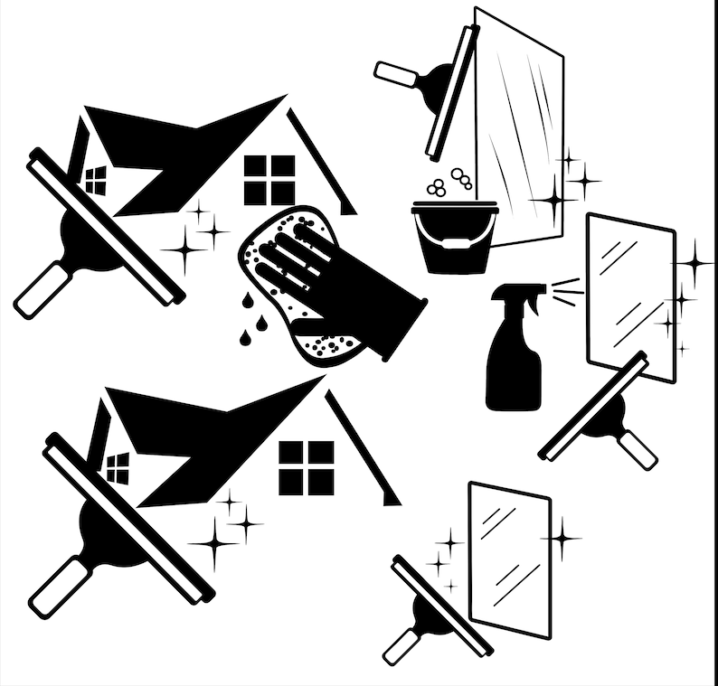 Unique Window Washer, Window Cleaner Artwork as Dxf-svg-png-eps-jpg ...