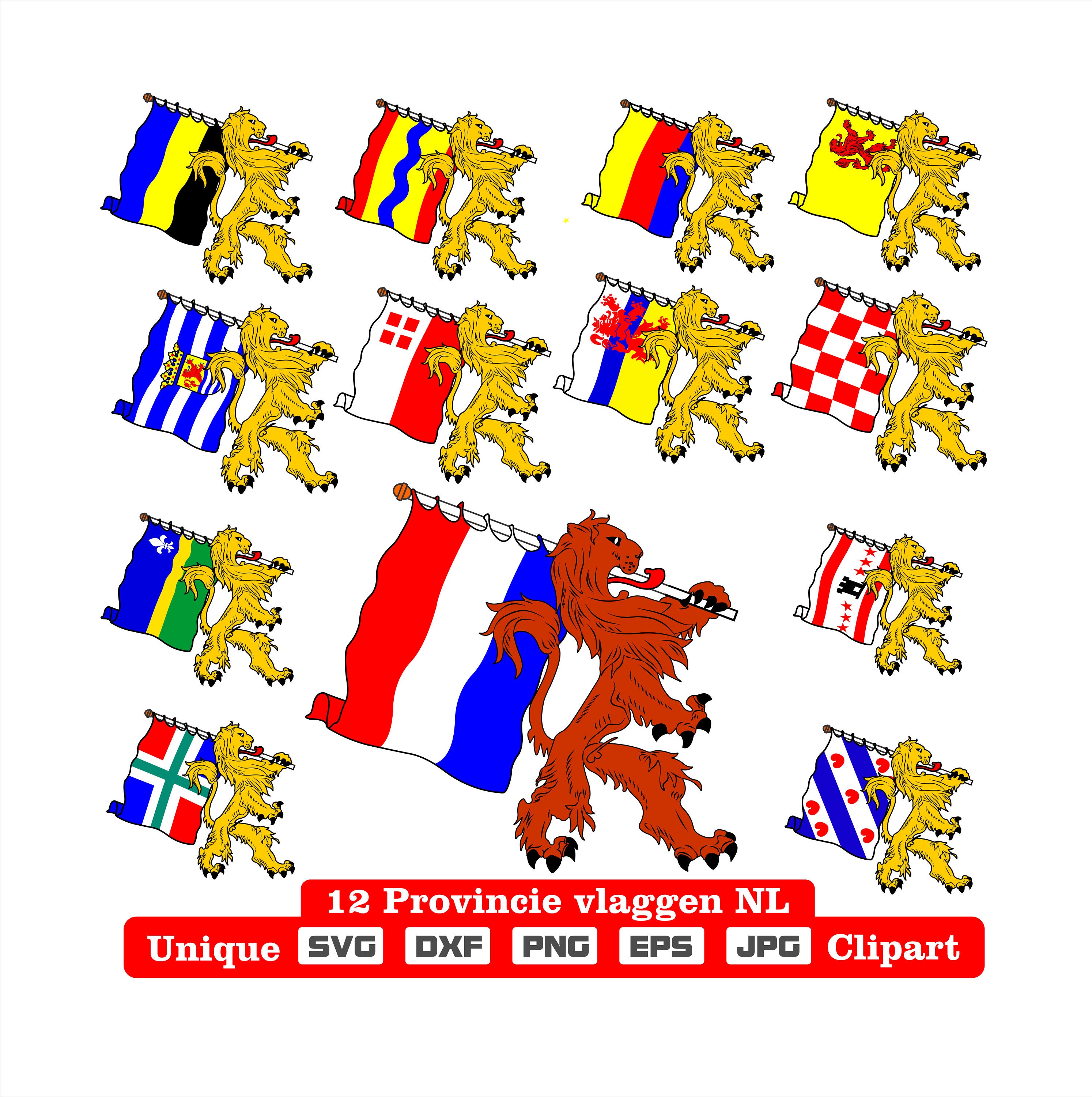 Flags of the 12 Provinces of the Netherlands as - Etsy Canada