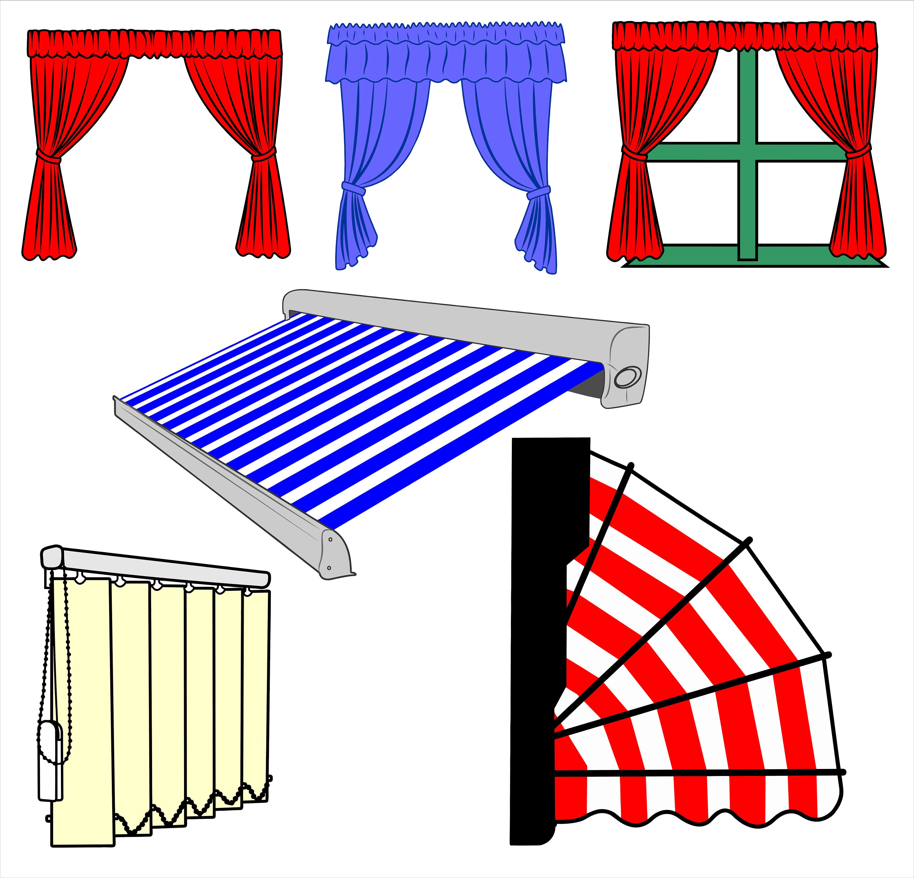 Blinds Curtains Clip Art Dxf Svg Png Eps Jpg for Cutting,shirt Design ...