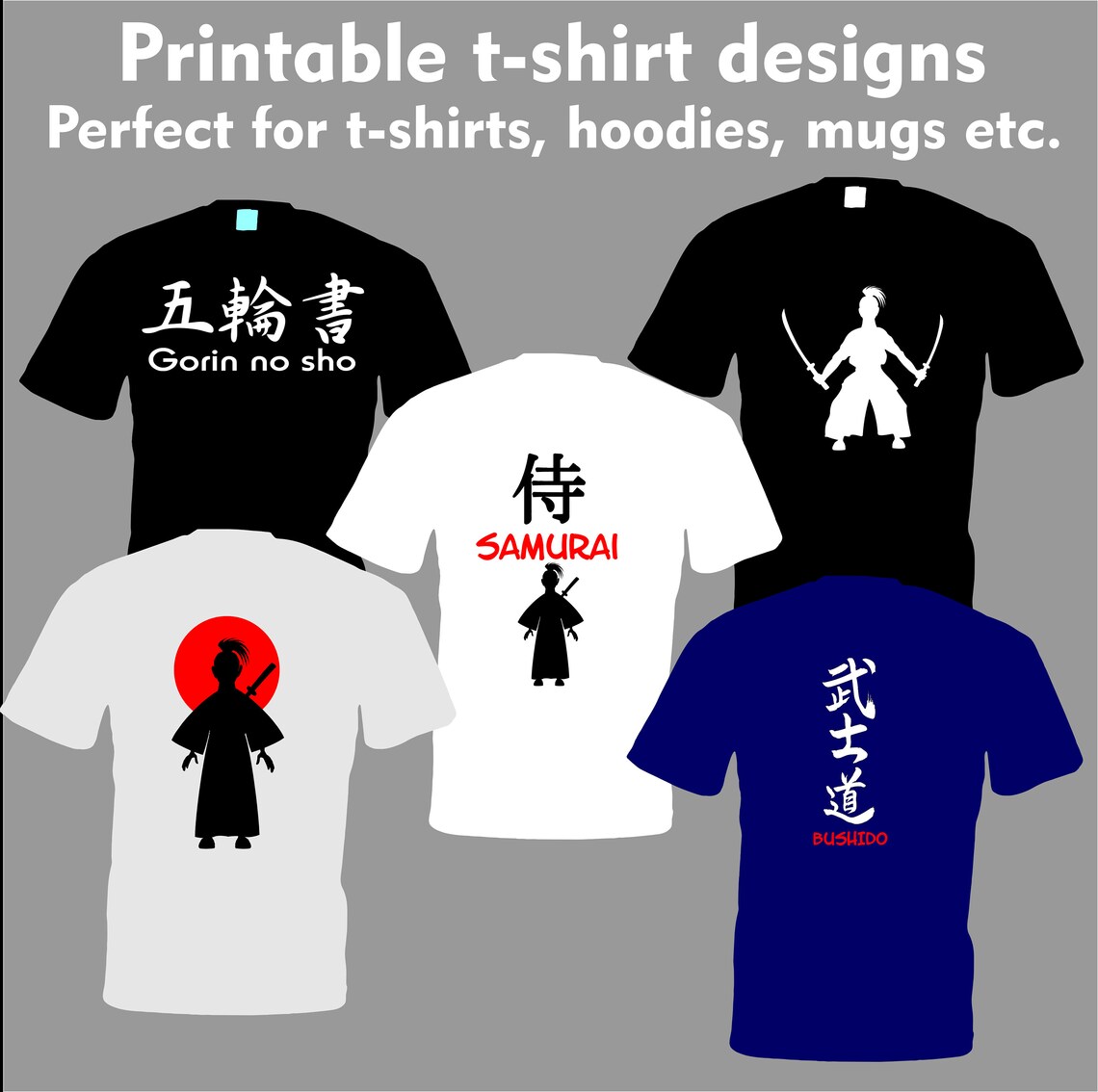 Bushido Samurai Clipart and Cutting Files. Files as Dxf-svg-png-eps-jpg ...