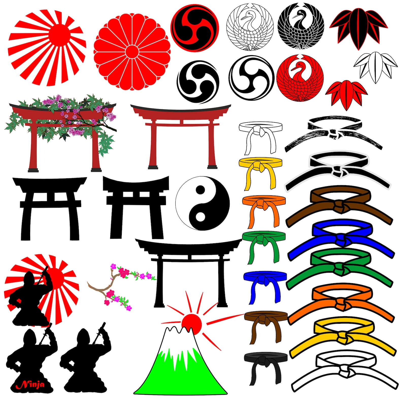 Shotokan Karate Clipart and Cutting Files. Files as Dxf-svg-png-eps-jpg ...