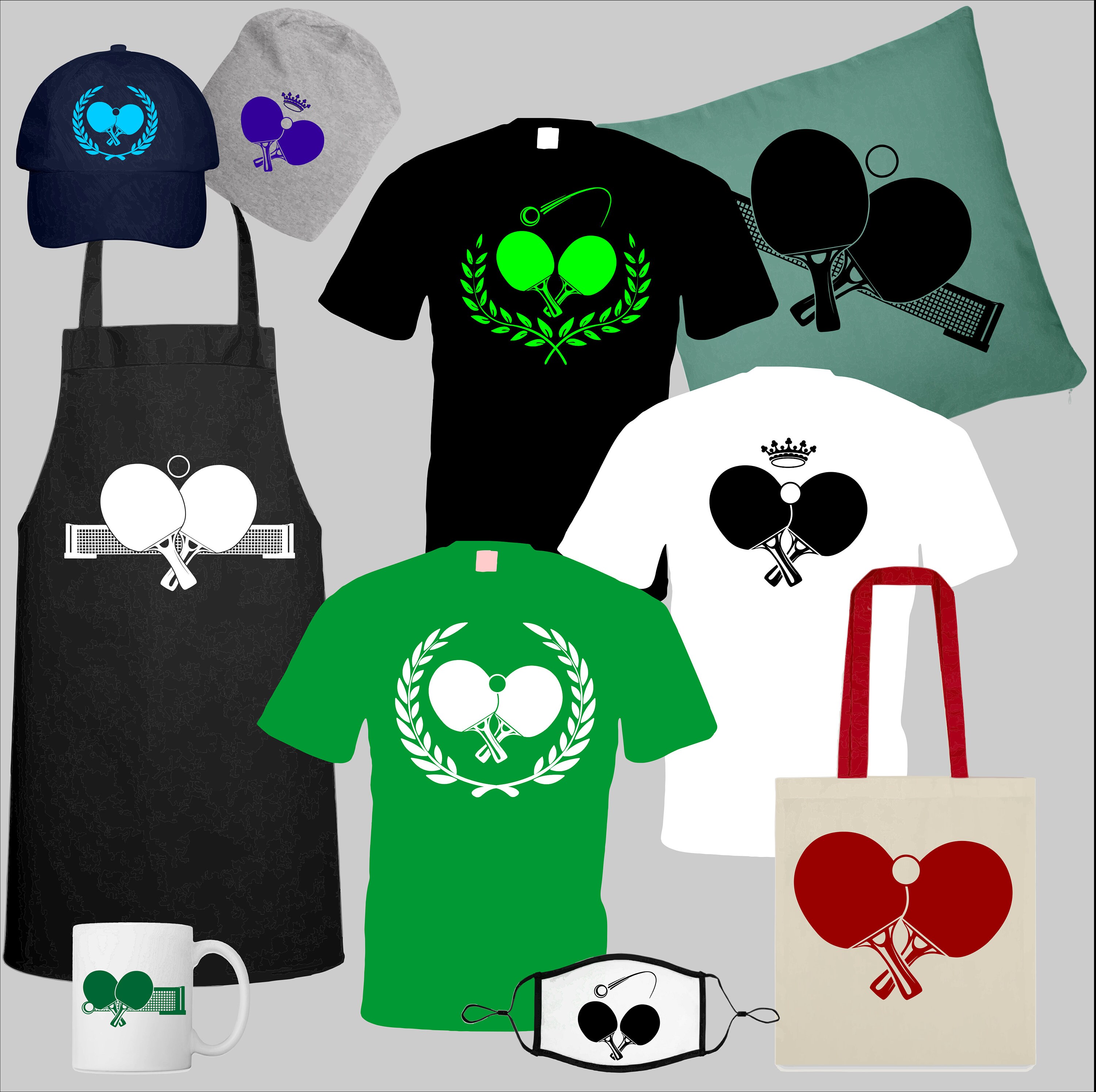 Unique Table Tennis Artwork as Dxf-svg-png-eps-jpg Illustrations for ...