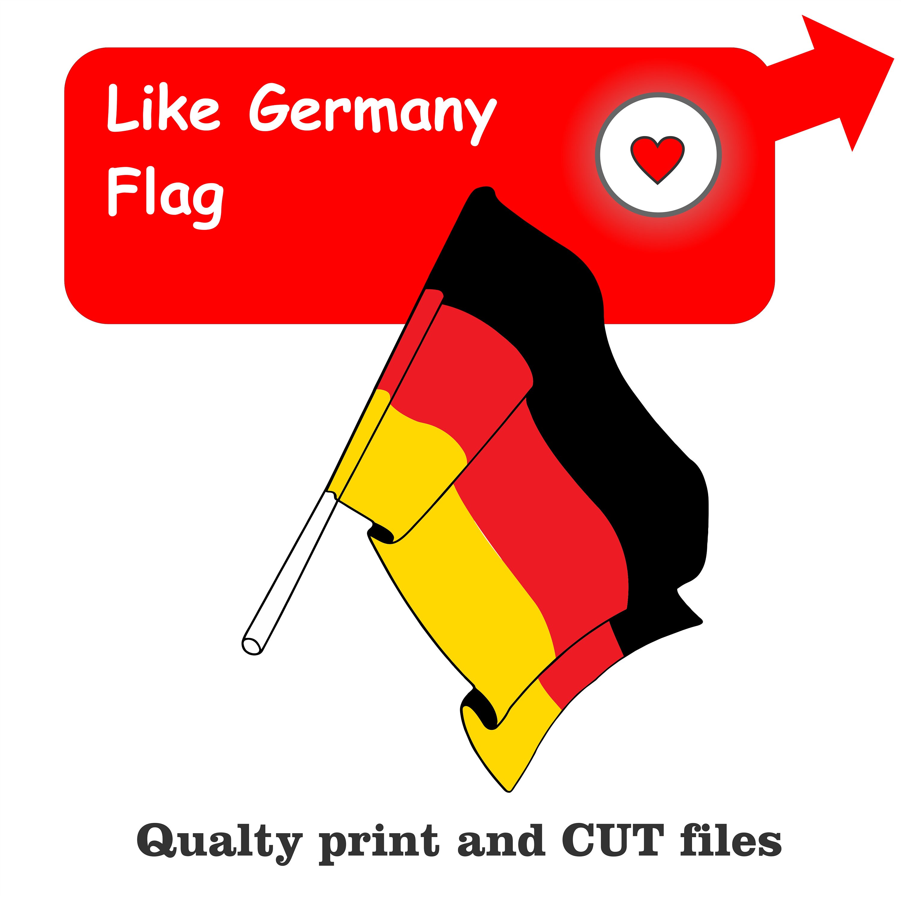 Flag and Cardio of Germany in Dxf Svg Png Eps and Jpg - Etsy