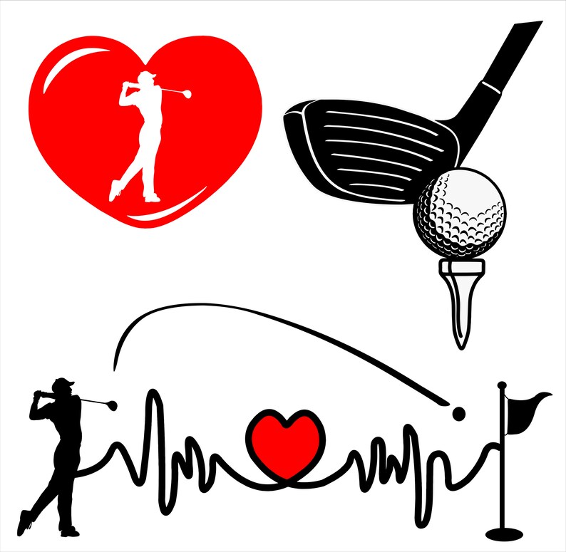 Golf Clipart and Cutting Files. Files as Dxf-svg-png-eps-jpg - Etsy