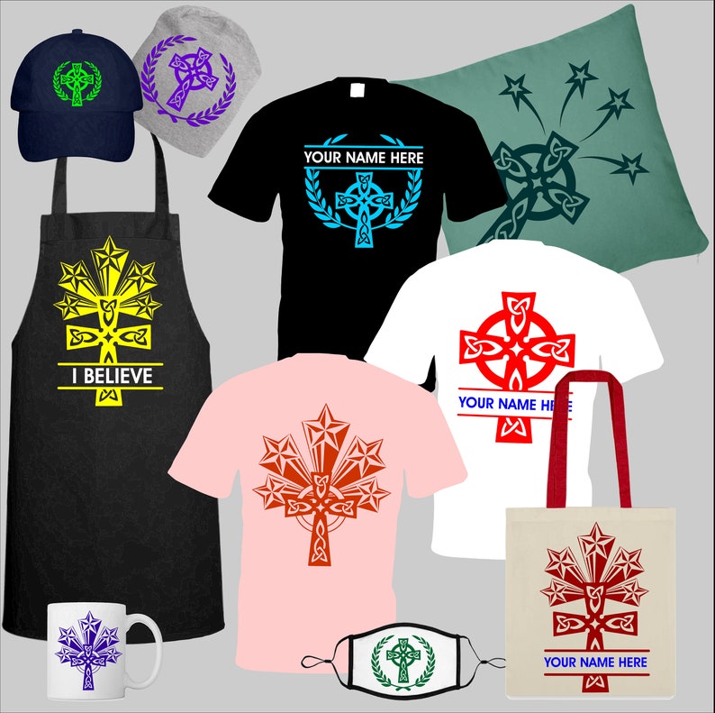 Celtic Cross Clip Art Dxf Svg Png Eps Jpg for Cutting, Clothing Imprint ...