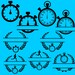 Stopwatch Timer Clip Art Dxf Svg Png Eps Jpg for Cutting,shirt Design ...