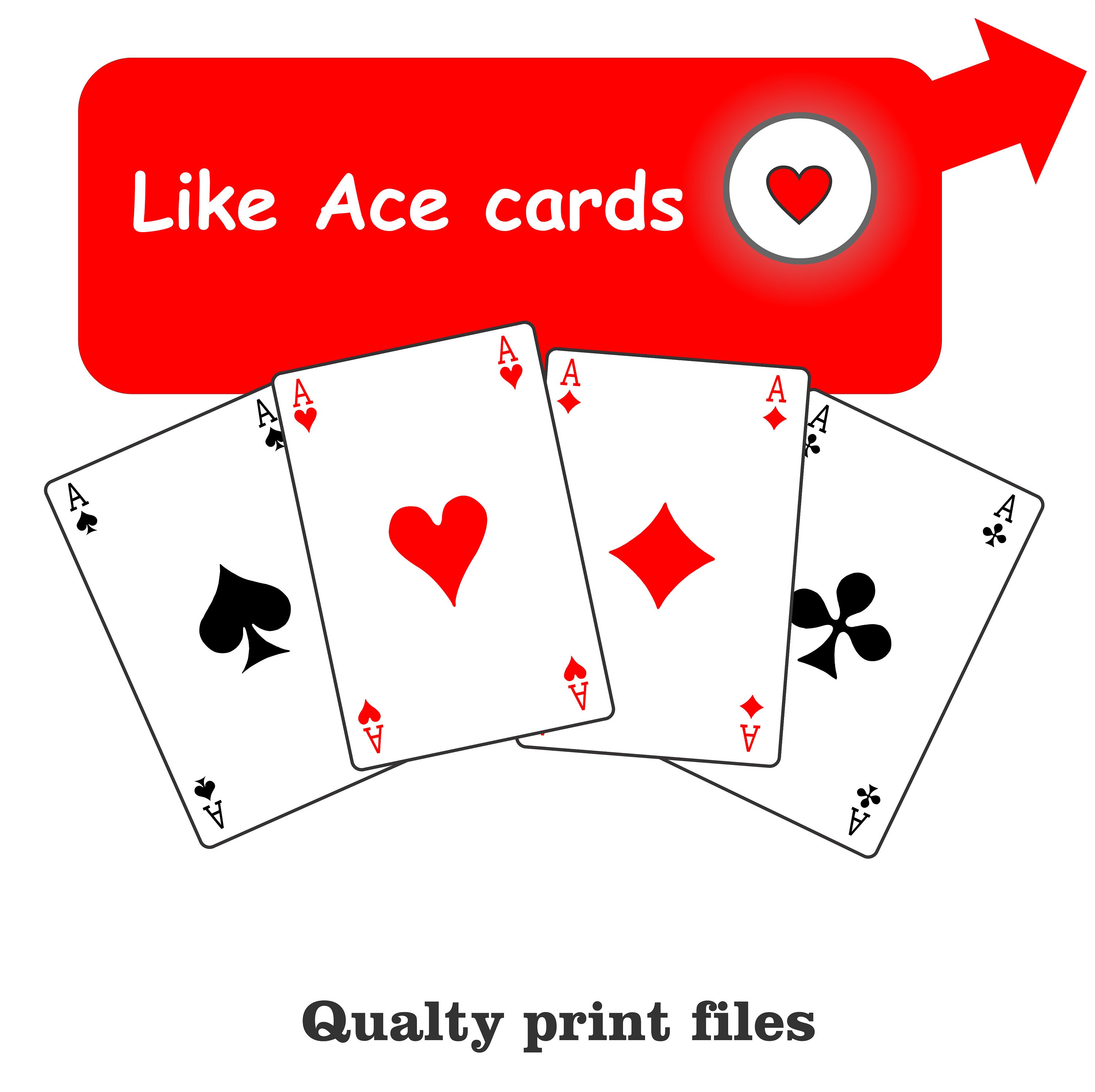 Ace Playing Card Clip Art Pdf, Svg, Png,eps, Jpg, for Shirt Design ...