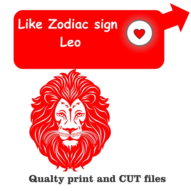 Zodiac Sign Lion Leo Clip Art Dxf Svg, Png,eps, Jpg, for Shirt Design ...