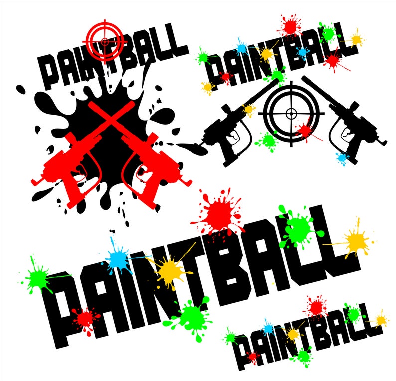 Unique Paintball Artwork as Dxf-svg-png-eps-jpg Illustrations for ...