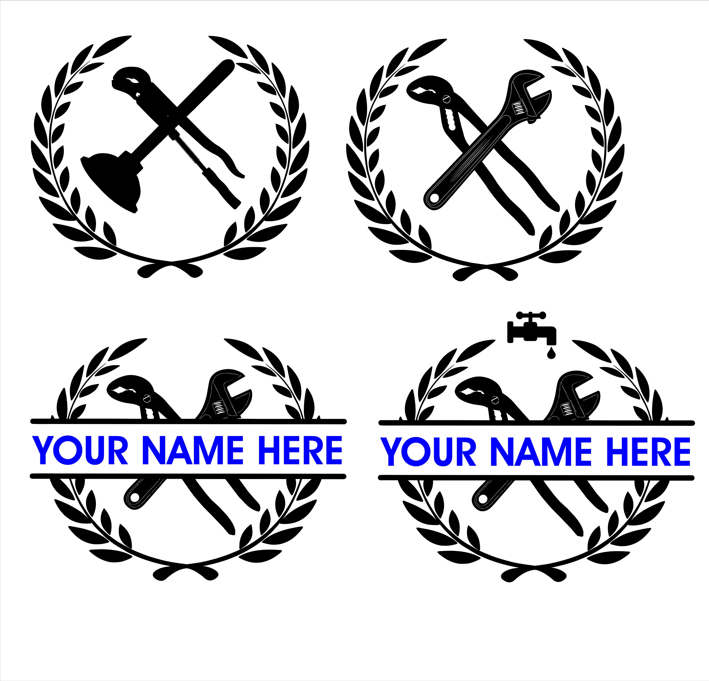 Unique Plumber Artwork as Dxf-svg-png-eps-jpg Illustrations for ...