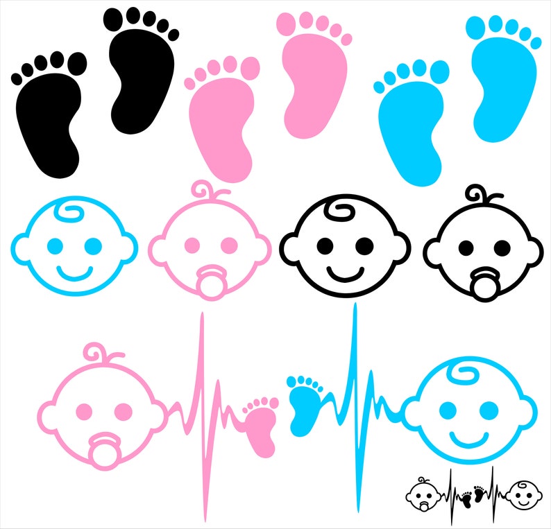 Baby Boy or Girl Clip Art Dxf Svg Png Eps Jpg for Cutting,shirt Design ...