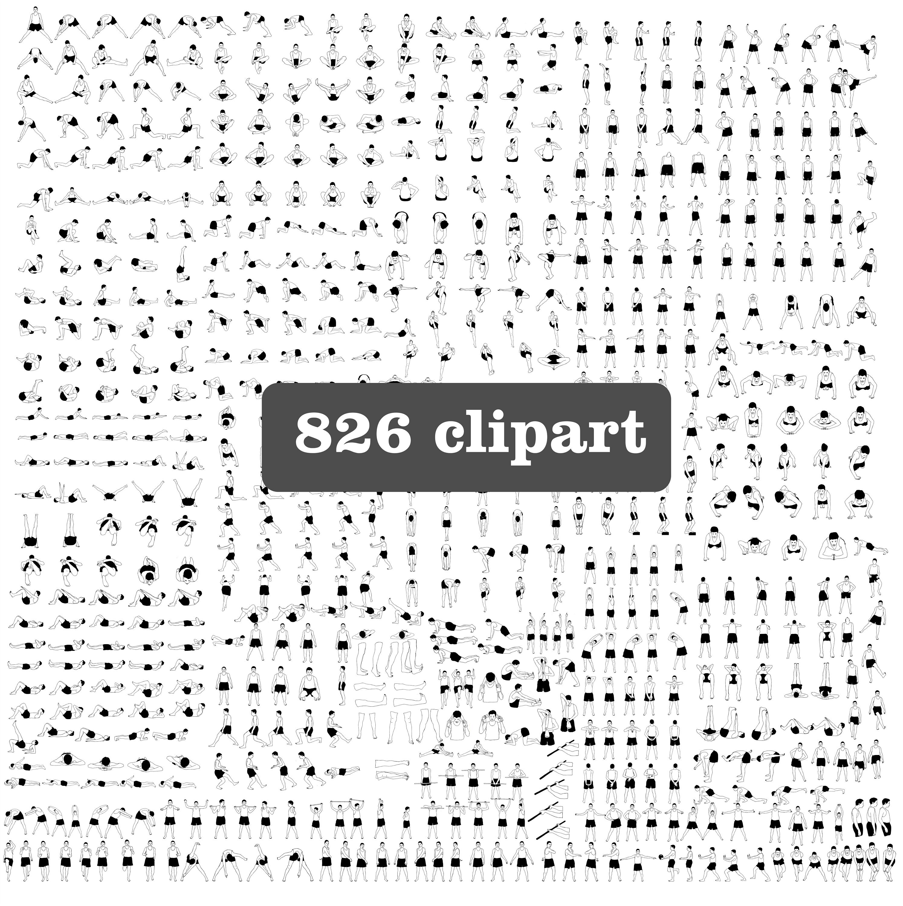 280 Sport Stretch Exercises 'stretching Strength Mobilising' 280 Gif ...