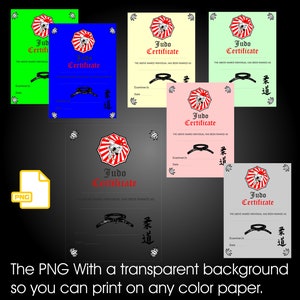 Judo Certificates and Awards Templates in PDF and PNG. Reward Those Who ...
