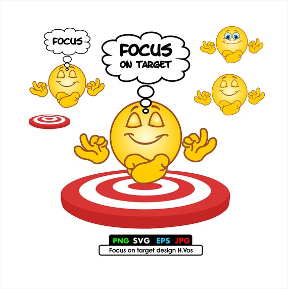 Focus on Target Clipart 5 Designs Jpg PNG and SVG EPS Vector | Etsy
