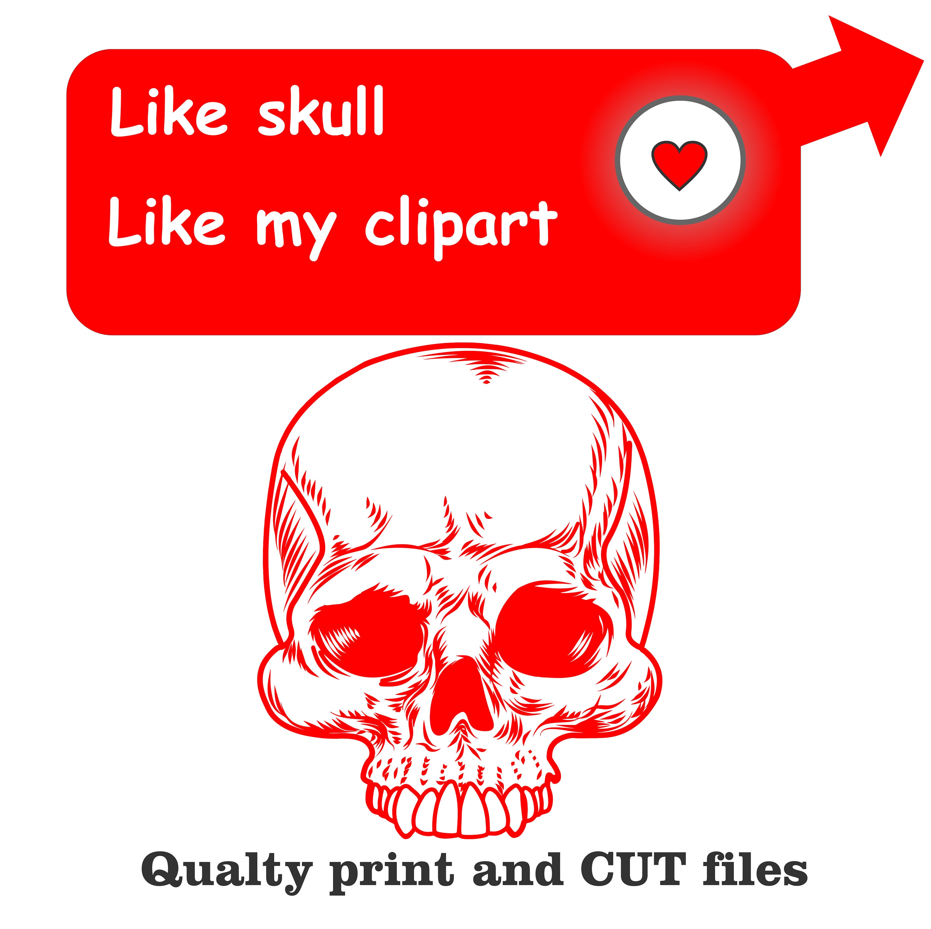 Death's Head Skull Clip Art Dxf Svg Png Eps Jpg for Cutting,shirt ...