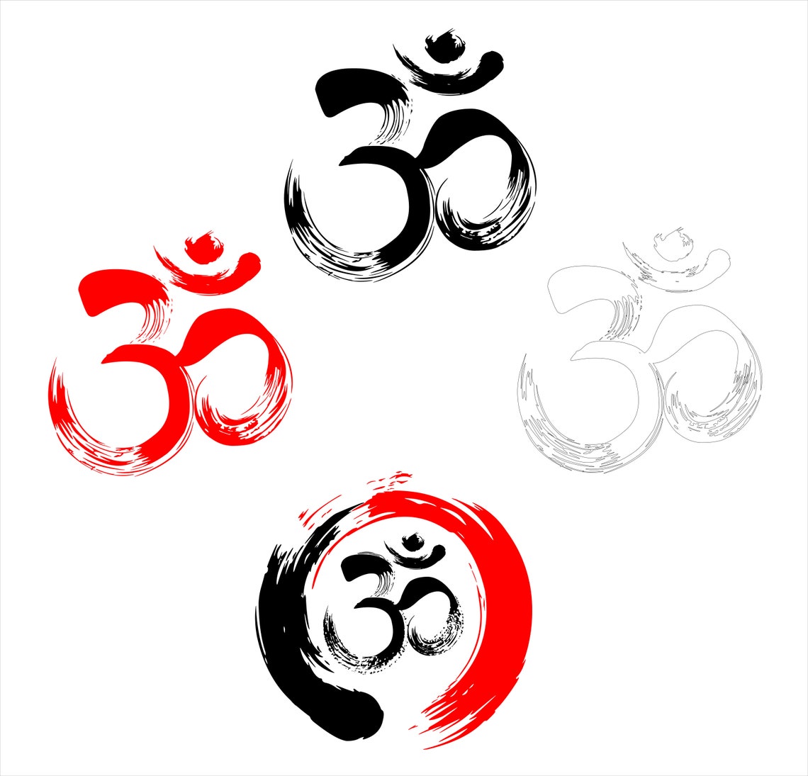 Yoga Symbol OM Clipart as Dxf-svg-png-eps-jpg Illustrations for ...