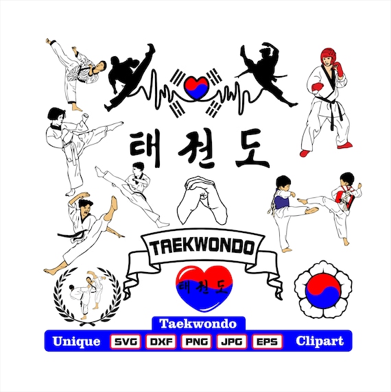 Unique Taekwondo Clipart and Cut Files. as Dxf-svg-png-eps-jpg | Etsy