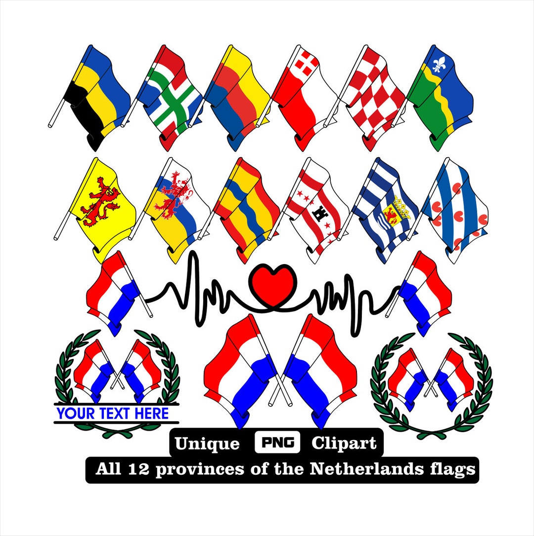 Netherlands Province Flags Clipart: PNG Files (digital Download) - Etsy UK