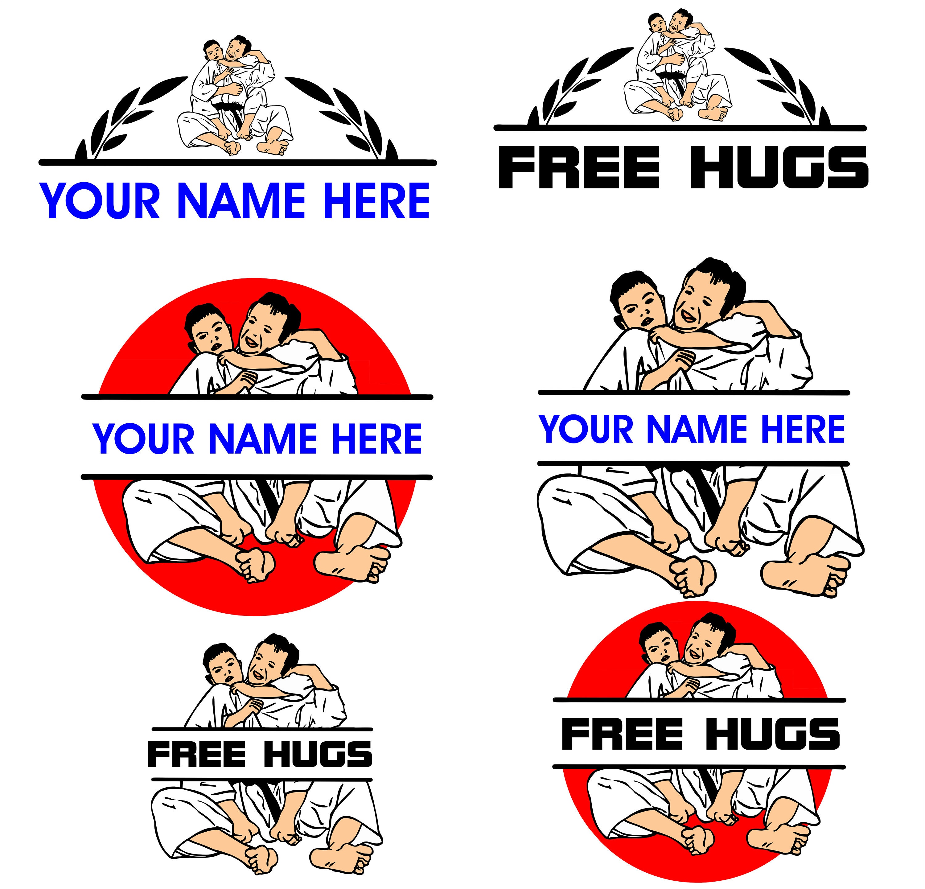 Unique Judo Jujitsu Artwork as Dxf-svg-png-eps-jpg Illustrations for ...