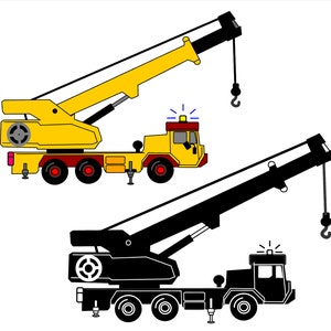 Construction and Road Vehicles Clip Art Dxf Svg Png Eps Jpg for Cutting ...