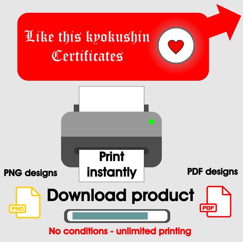 Kyokushin Karate Certificates and Awards Templates in PDF and PNG ...