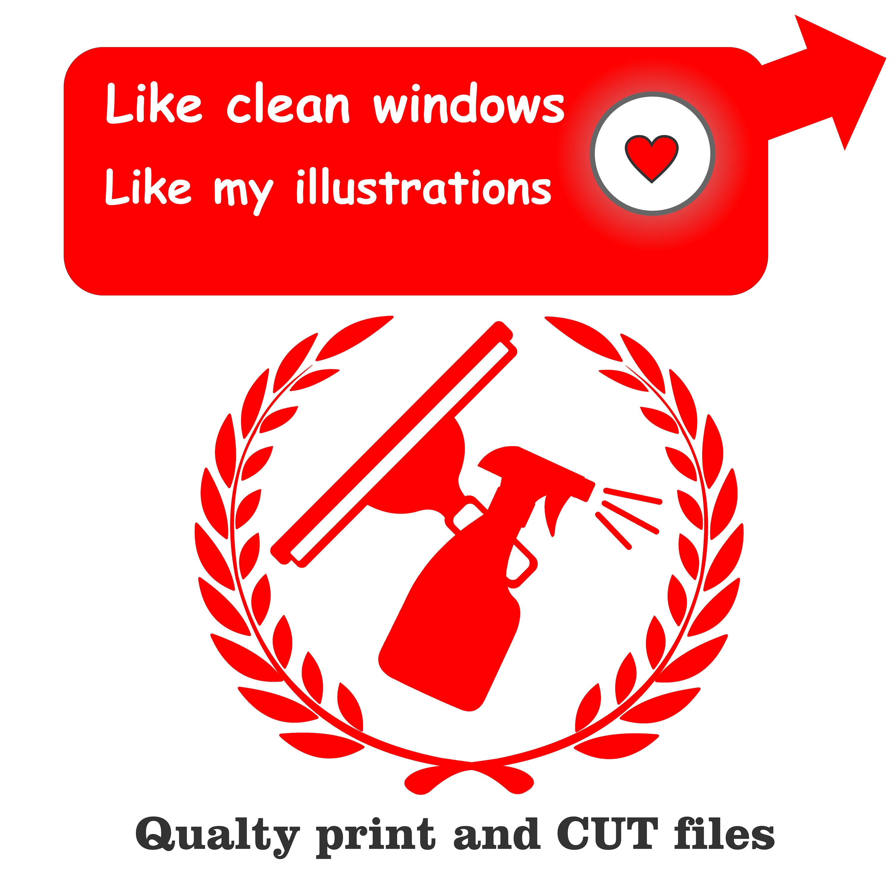 Unique Window Washer, Window Cleaner Artwork as Dxf-svg-png-eps-jpg ...