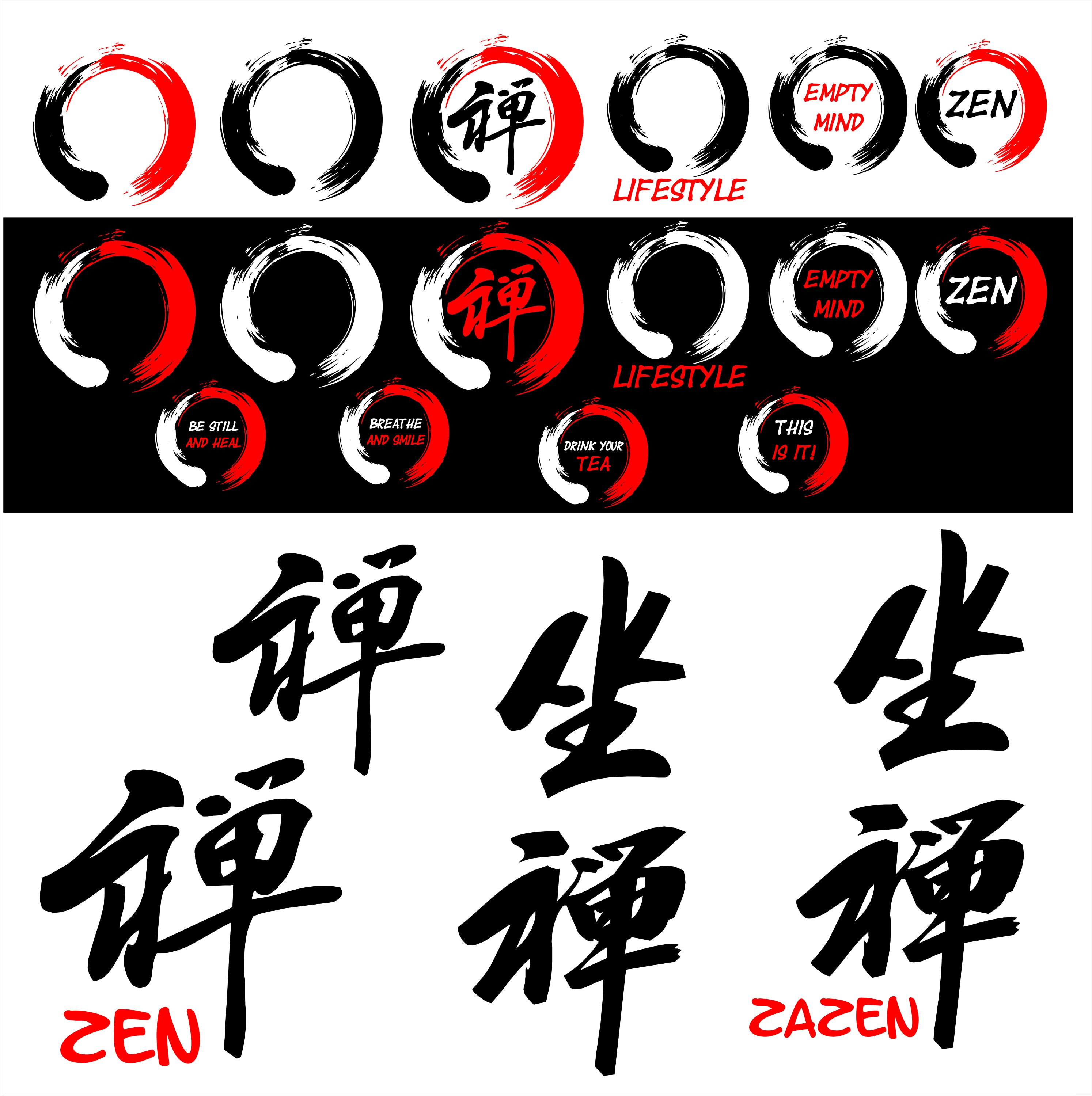 Unique Zen Designs Clipart Dxf-svg-png-eps-jpg, Quotes and Cards PDF in ...