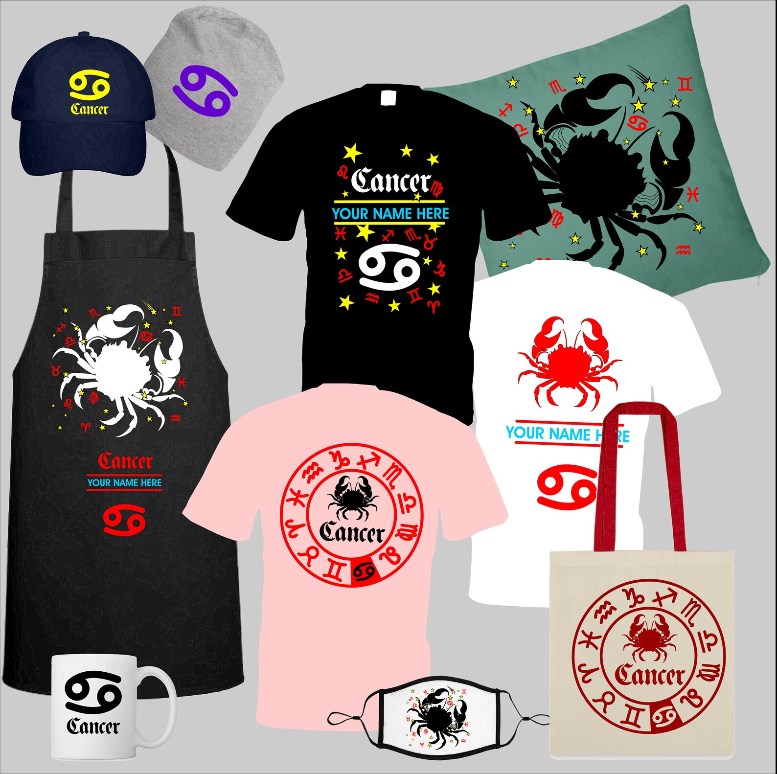 Zodiac Lobster Sign Cancer Clip Art Dxf Svg, Png,eps, Jpg, for Shirt ...
