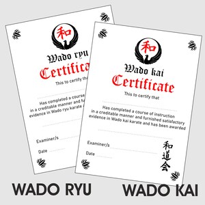 Wado Karate Certificates and Awards Templates in PDF and PNG. Reward ...