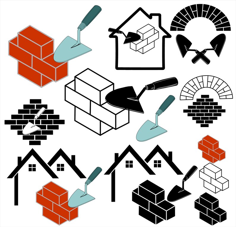 Unique Bricklayer - Plasterer - Tiler Artwork as Dxf-svg-png-eps-jpg ...