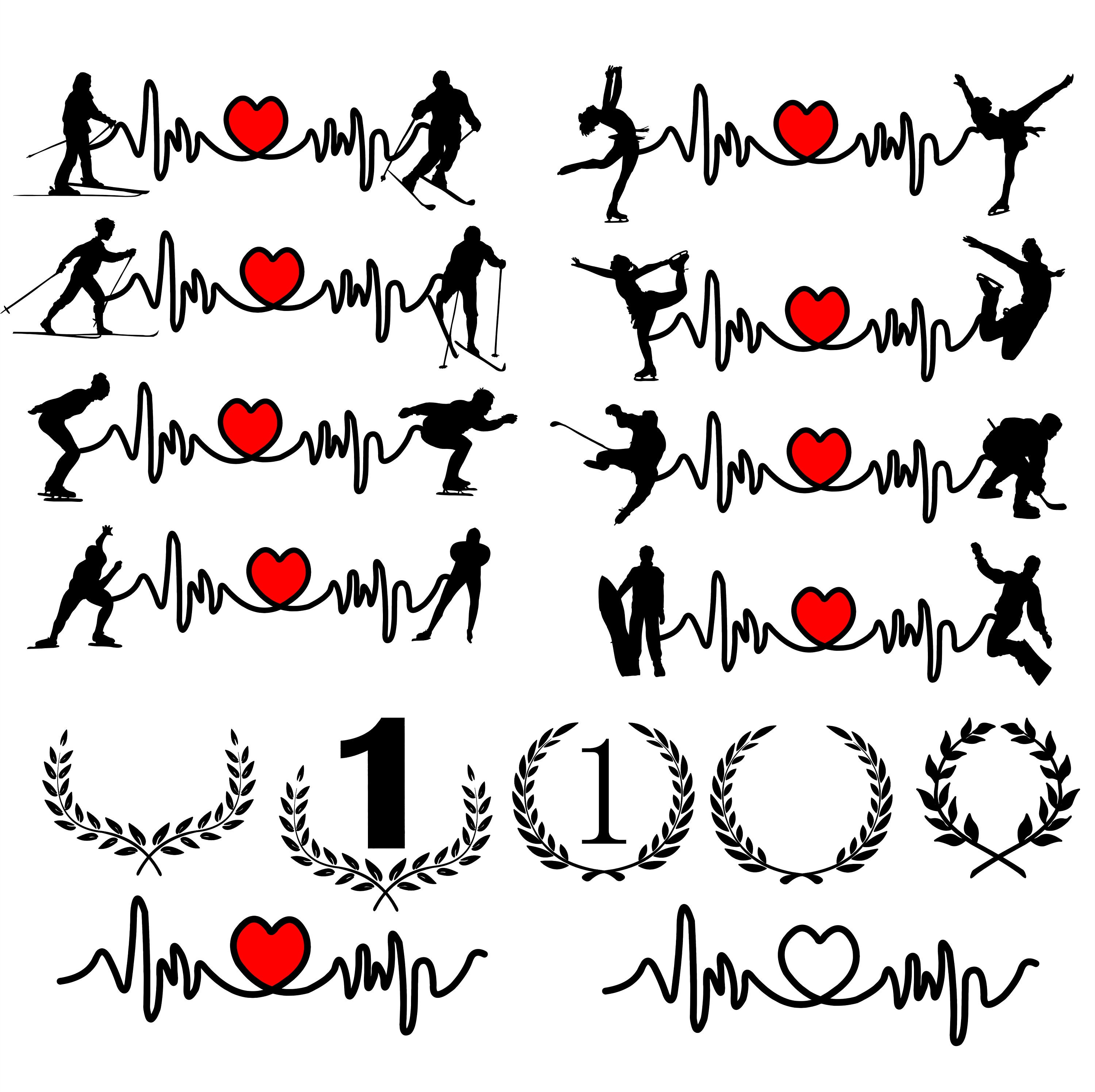 Unique Winter Sports Clipart as Dxf-svg-png-eps-jpg for Laser Cutting ...