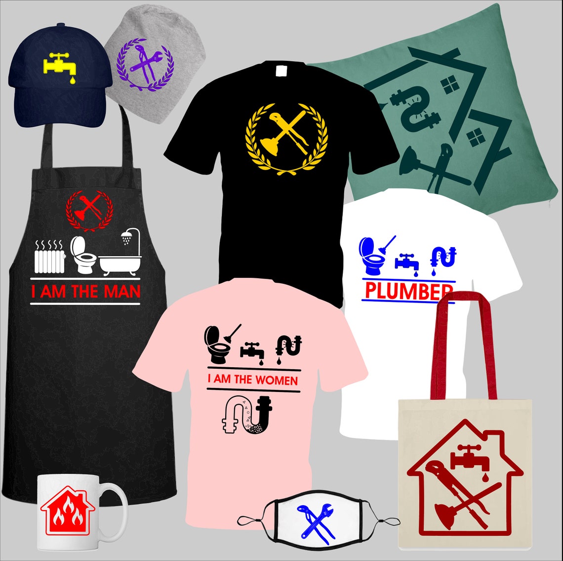 Unique Plumber Artwork as Dxf-svg-png-eps-jpg Illustrations for ...