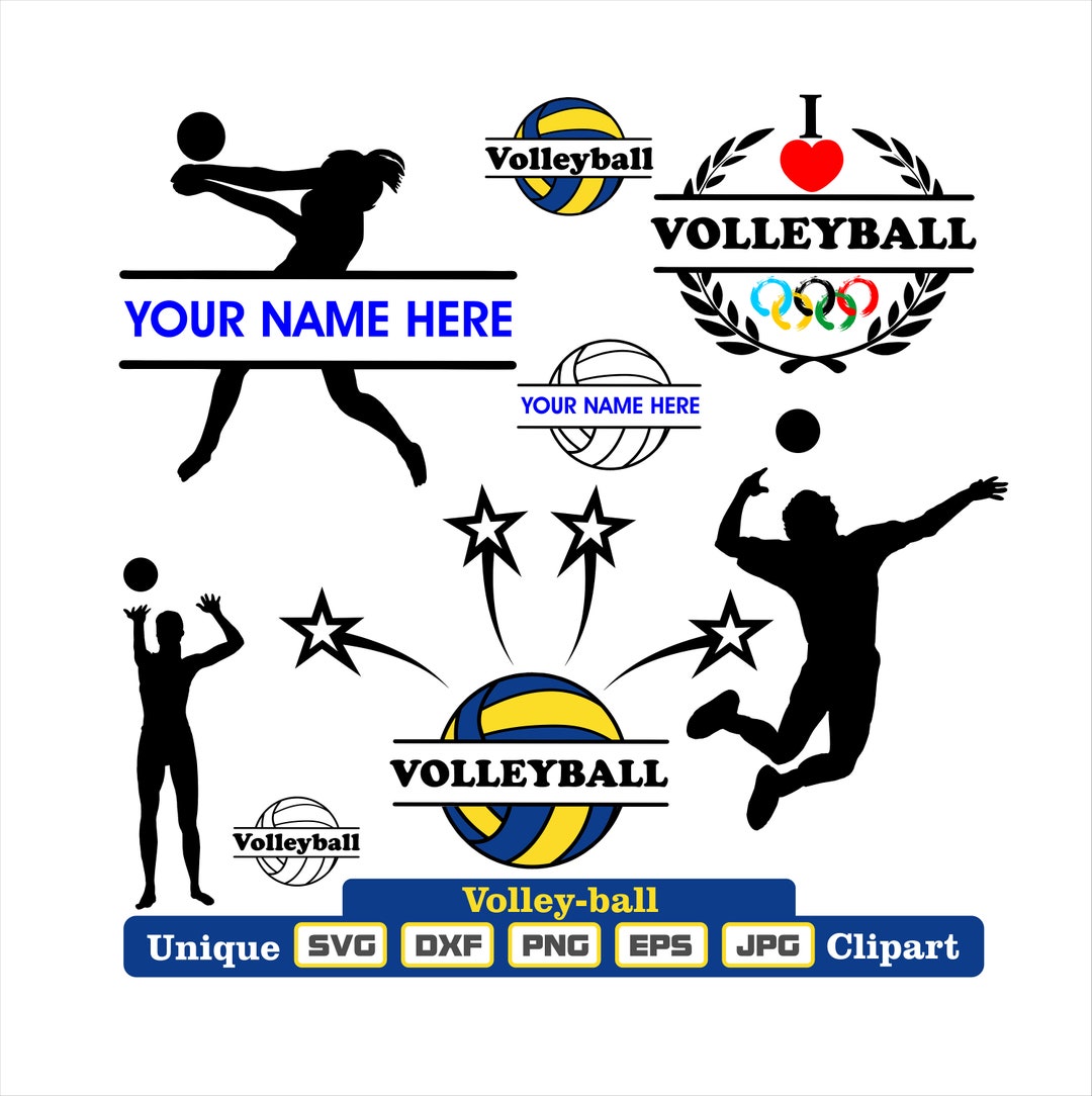 Unique Volleyball Artwork as Dxf-svg-png-eps-jpg Illustrations for ...