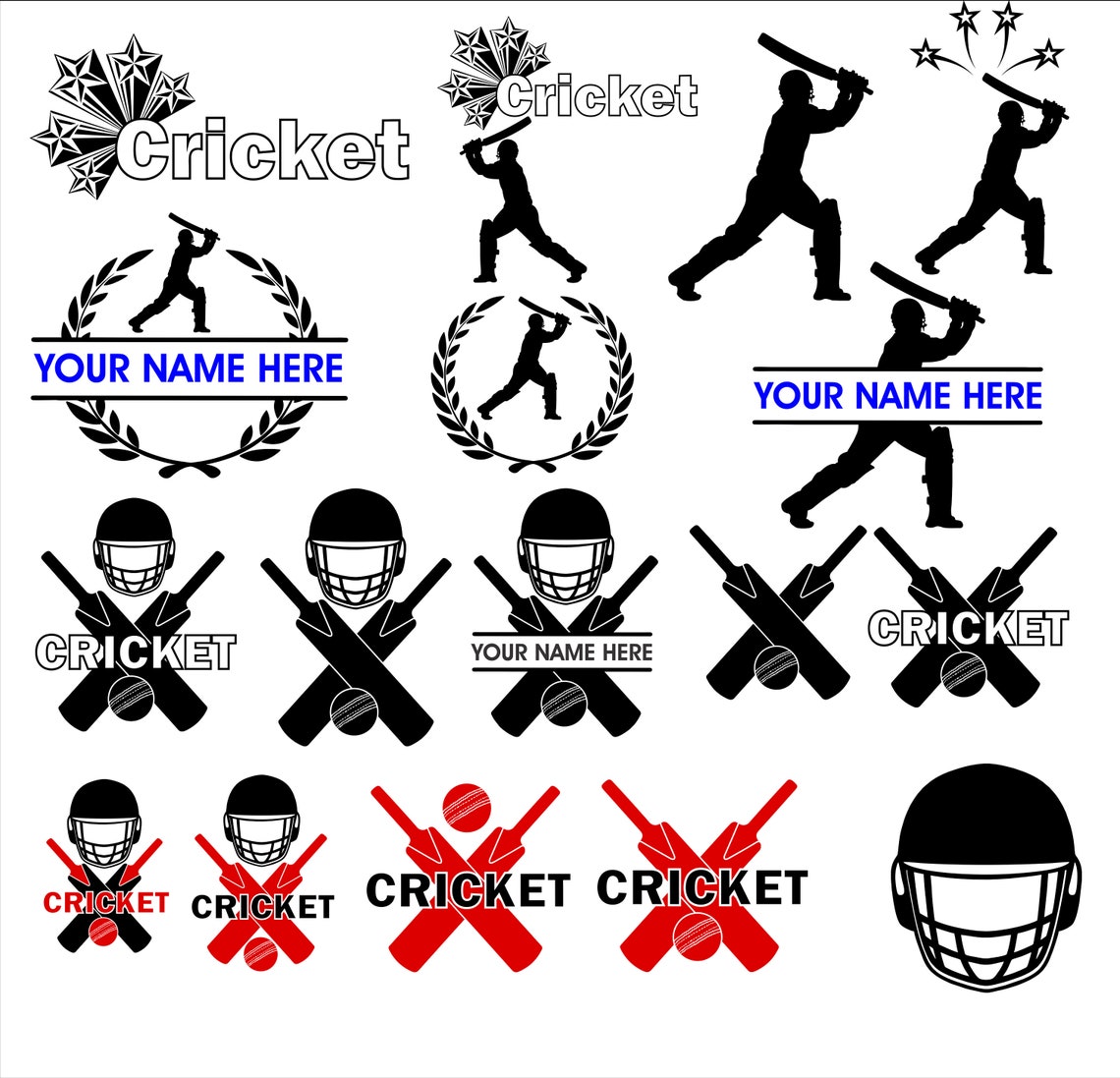 Cricket Clip Art Dxf Svg Png Eps Jpg for Cutting, Clothing Imprint ...