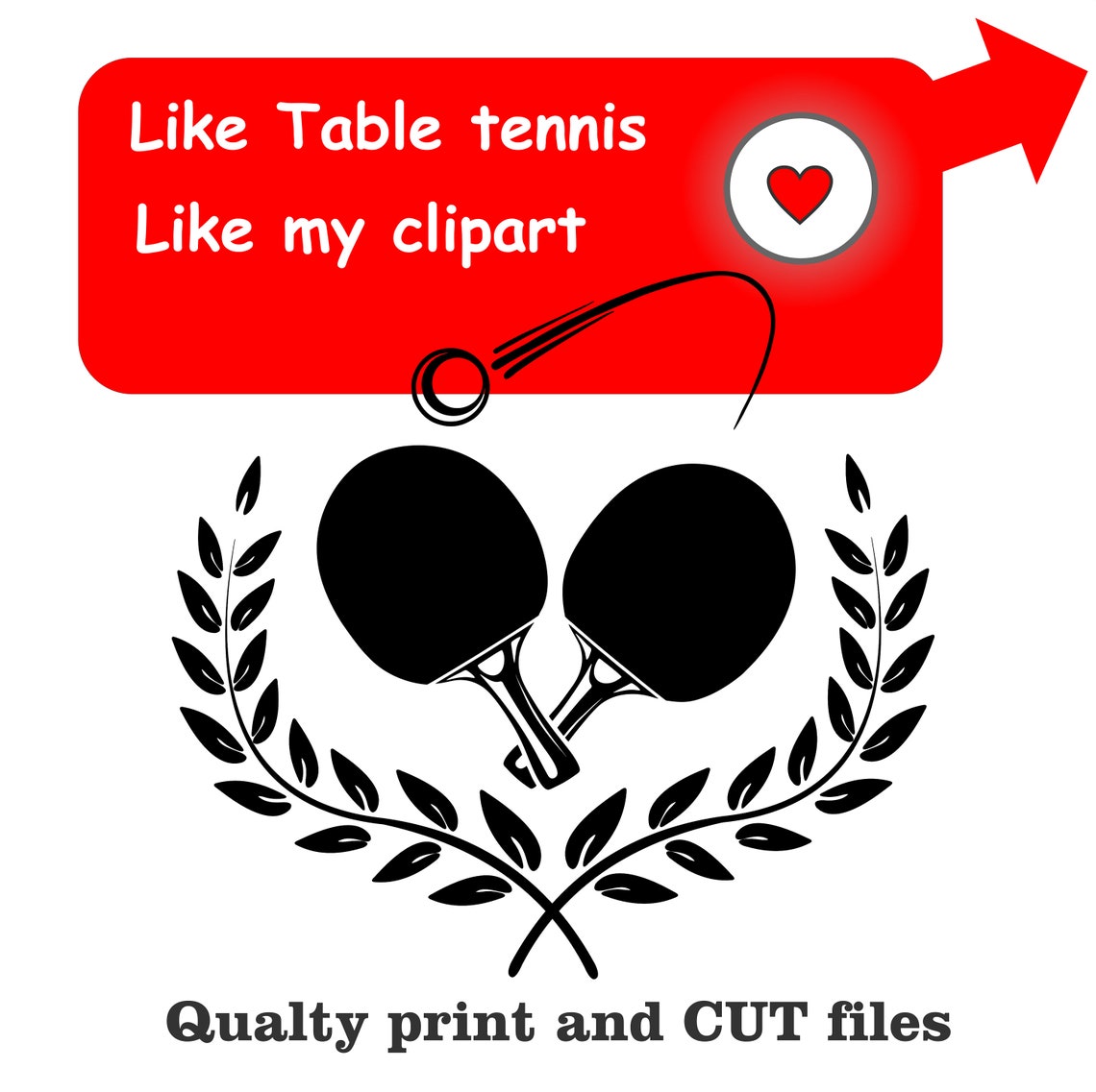 Unique Table Tennis Artwork as Dxf-svg-png-eps-jpg Illustrations for ...