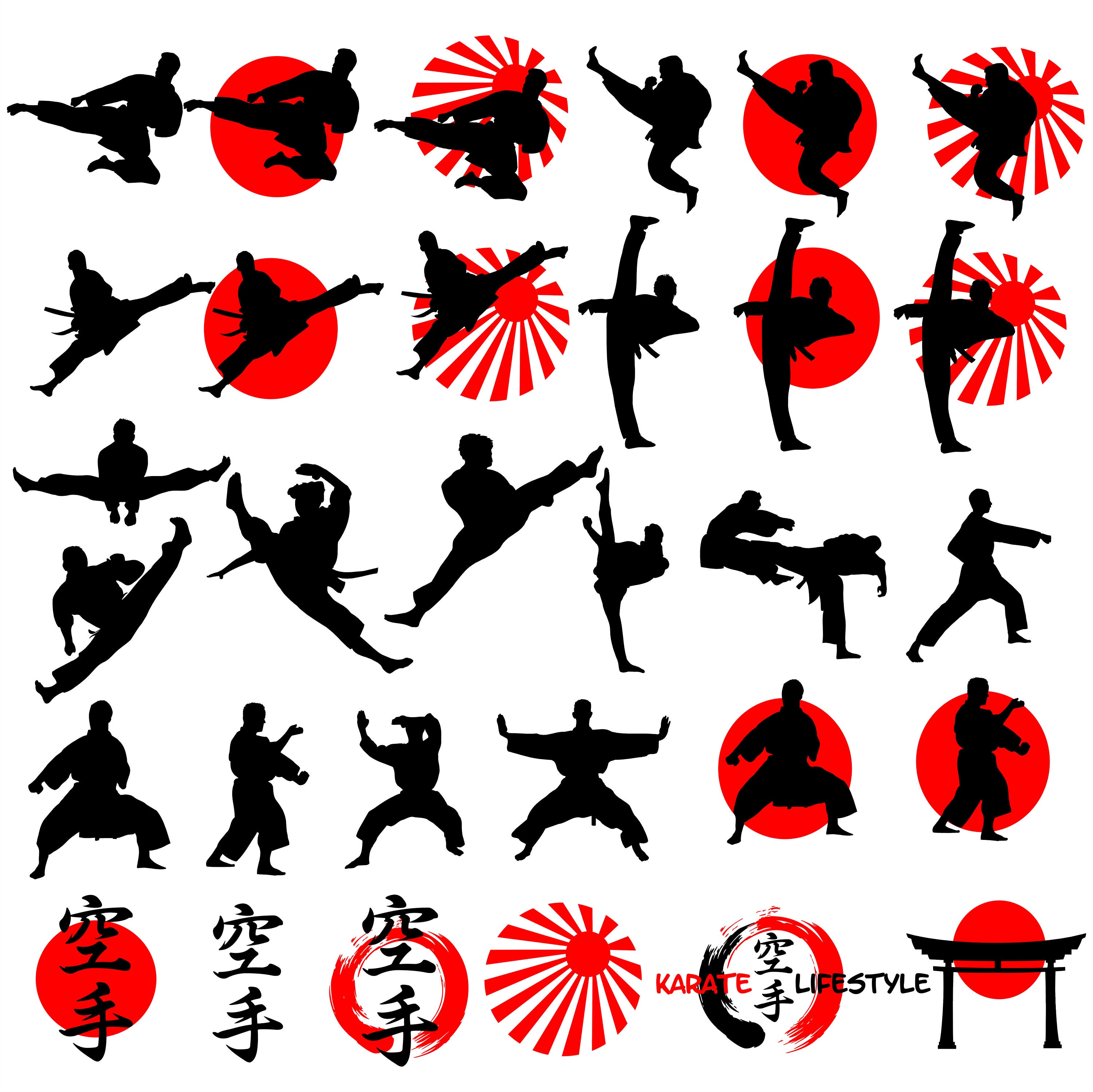 Shito Karate Clipart and Cutting Files. Files as Dxf-svg-png-eps-jpg ...
